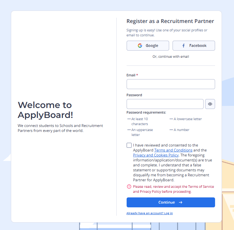 How to Register as a Recruitment Partner on ApplyBoard – Assist