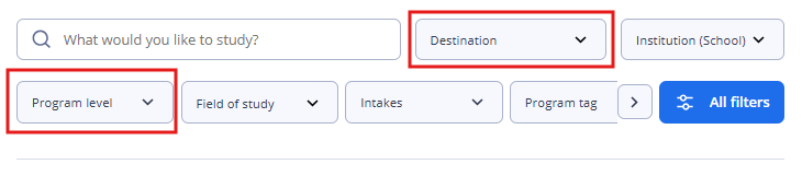 Recruiters: How to Find Programs by Destination and Program Level – Assist