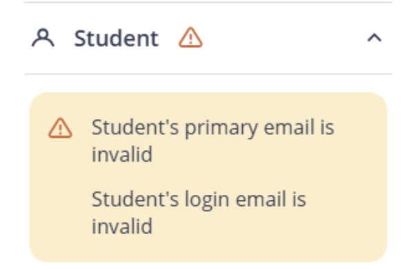 Why Am I Seeing a Warning on a Student's Email Address? – Assist